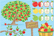Apple Orchard Clipart, AMB-138, an Illustration by AMBillustrations