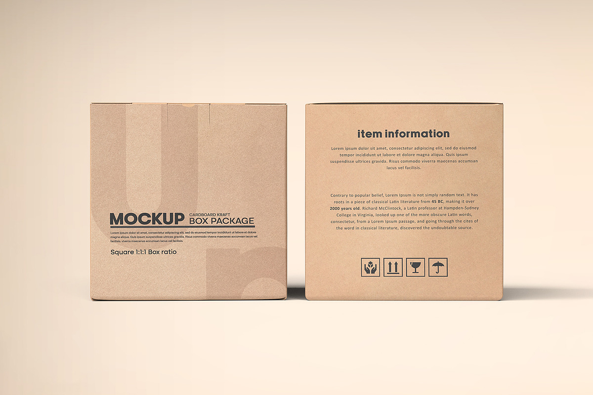 Square Craft Paper Box Packaging