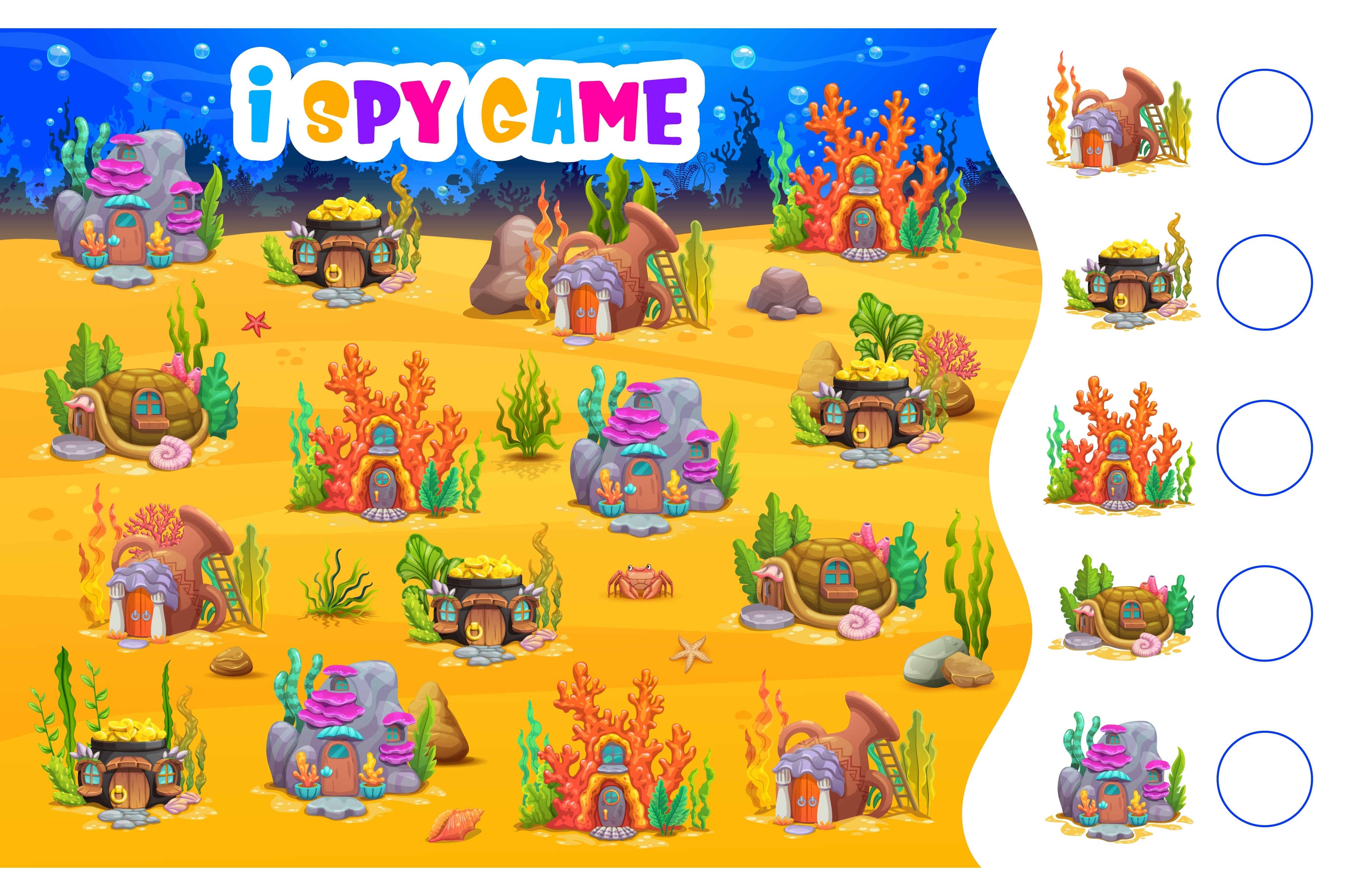 I spy game worksheet, an Illustration by Vector Tradition | Creative Market