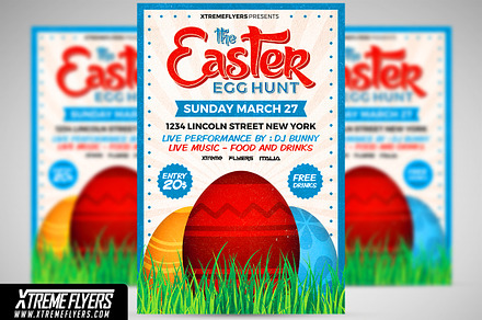 Easter Egg Hunt Flyer Template, a Flyer Template by XtremeFlyers