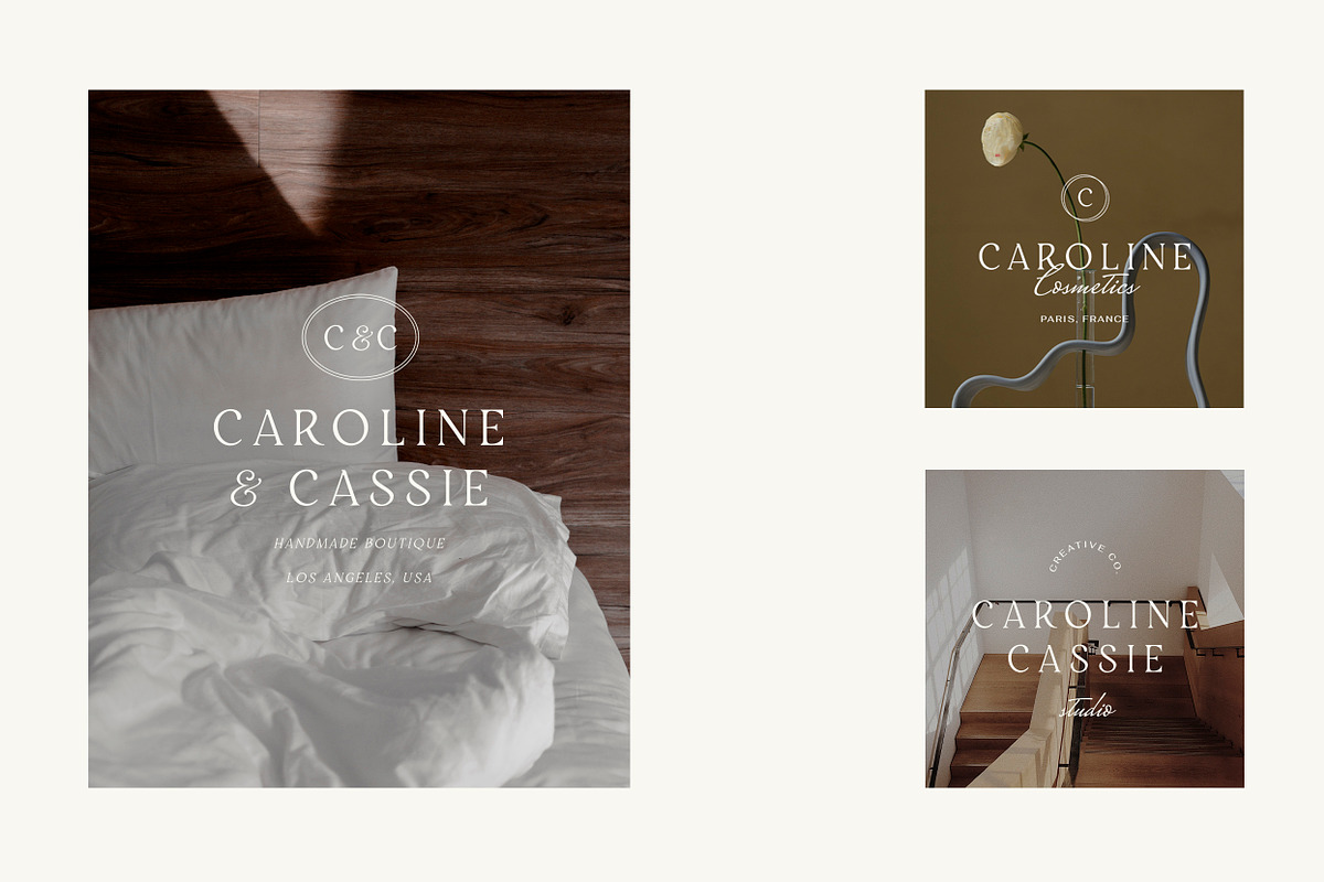 Caroline Minimal Logo Kit Ai,Eps,Psd, a Branding & Logo Template by ...