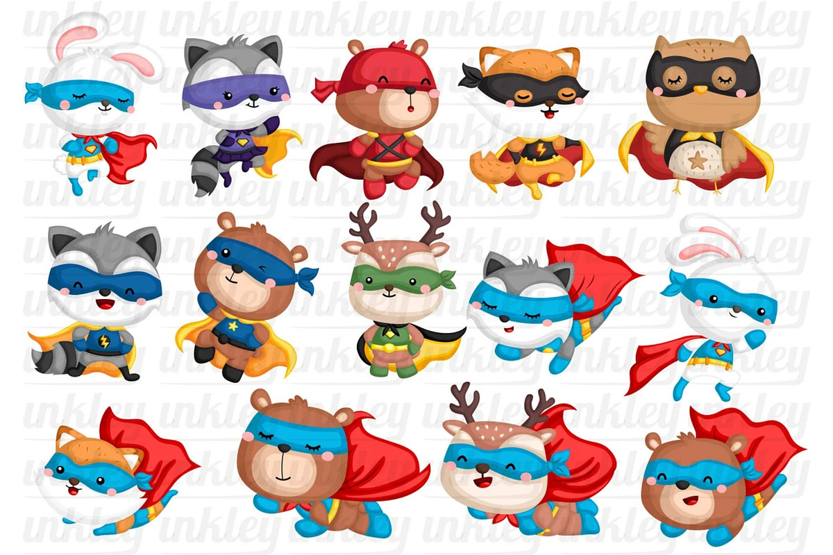 Animal Superheroes Clipart