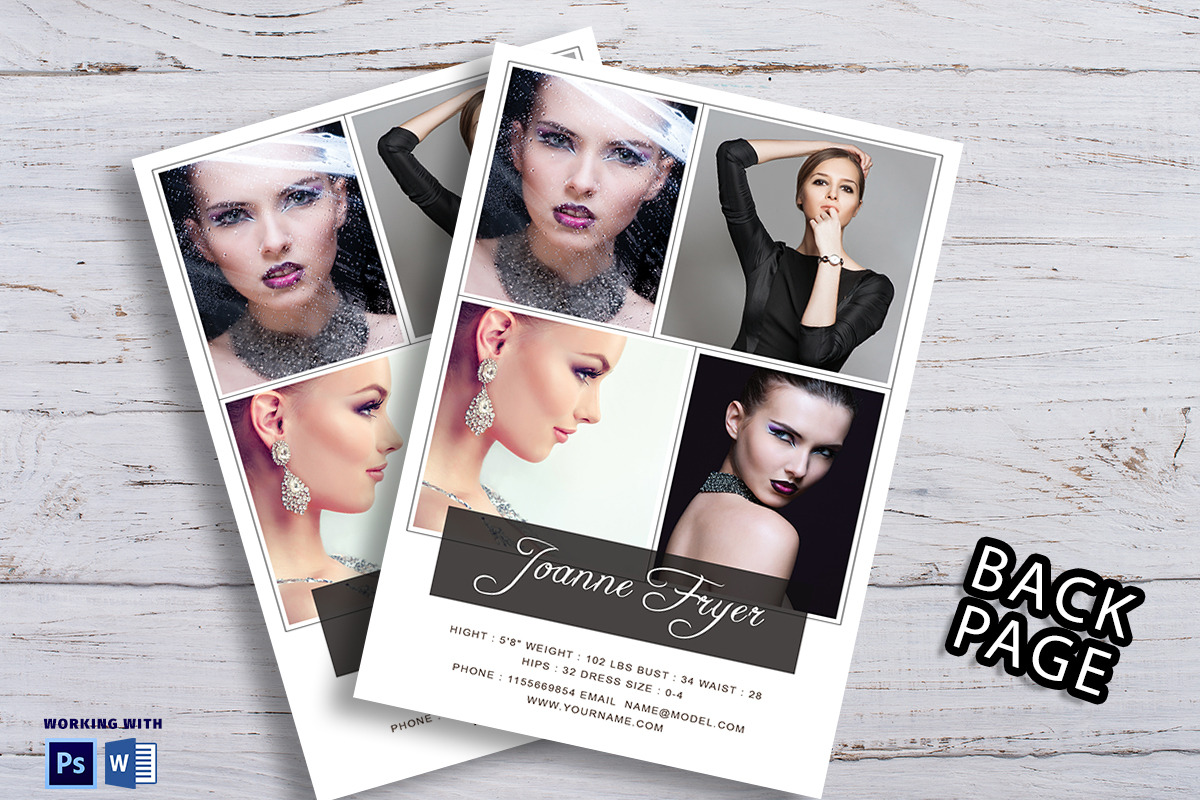 Modeling Comp Card V22, a Card Template by Madhabi Studio