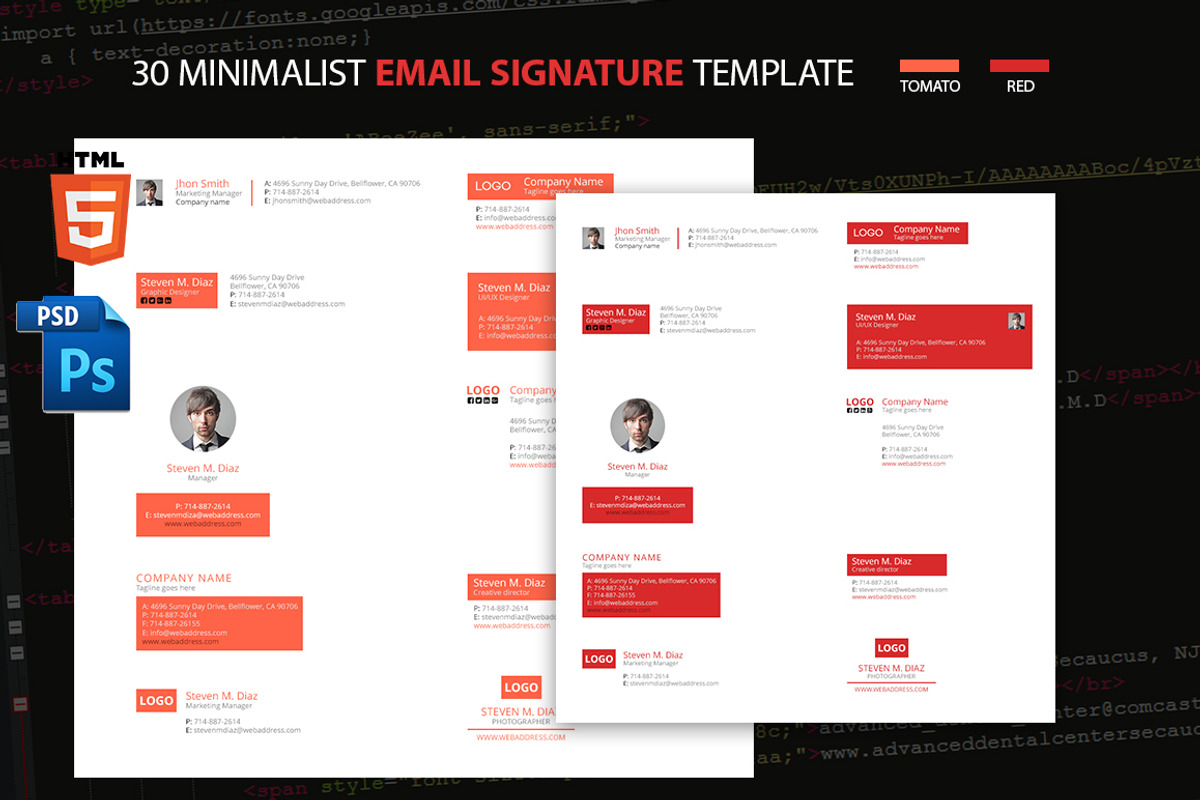 Email signature, a Templates & Theme by pixel_arc