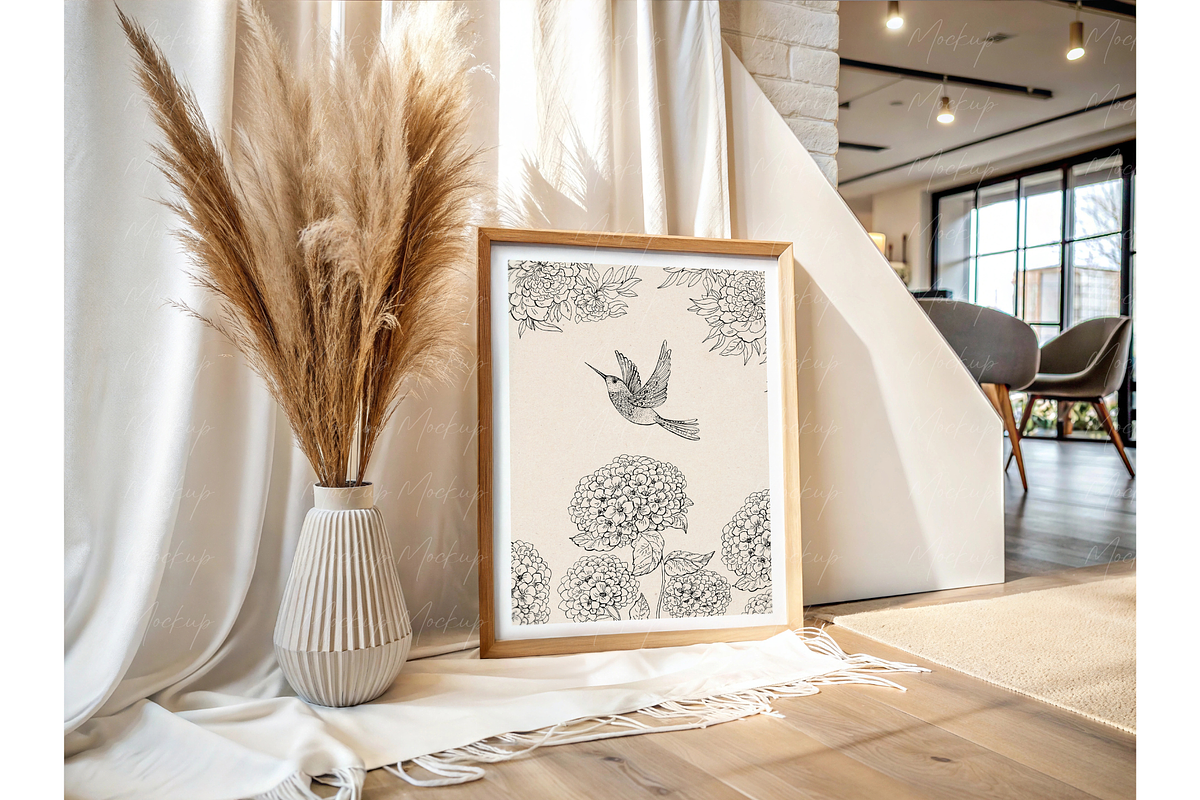 Thin Vertical Frame Mockup, a Product Mockup by TatiMockup