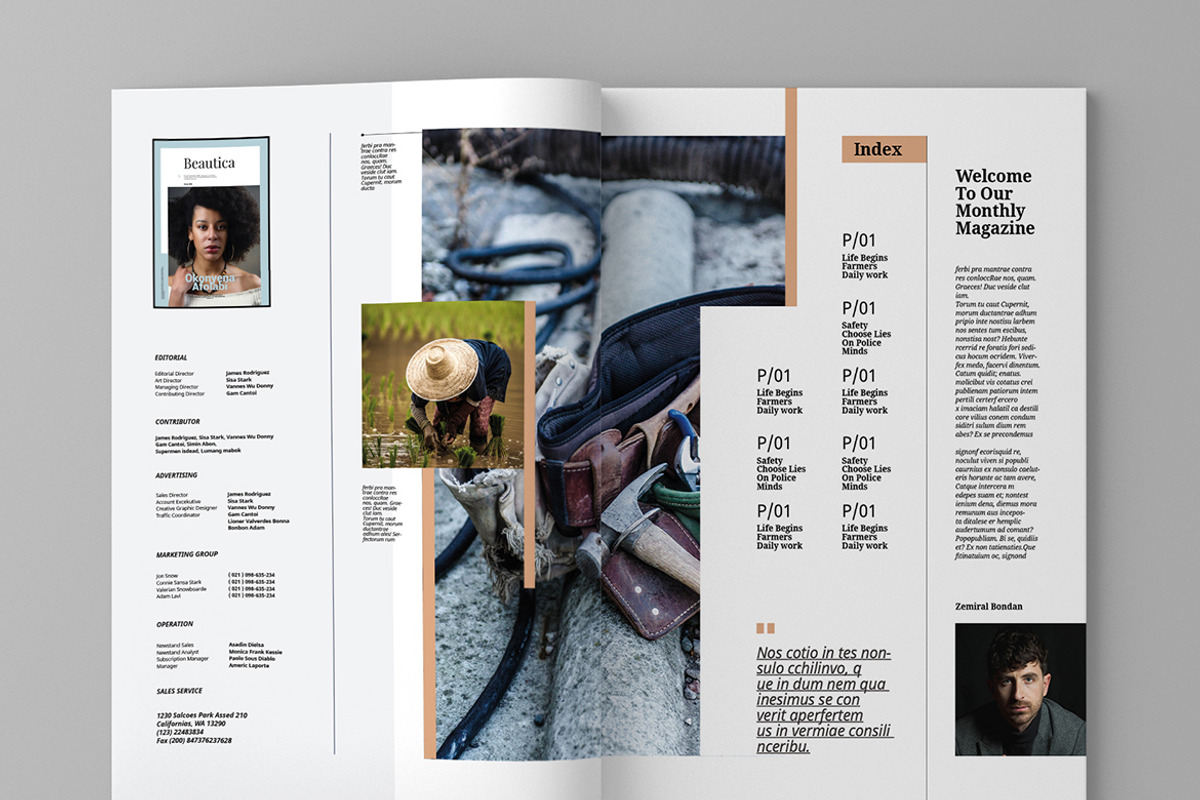 Project - Magazine Template, a Magazine Template by inspirasign