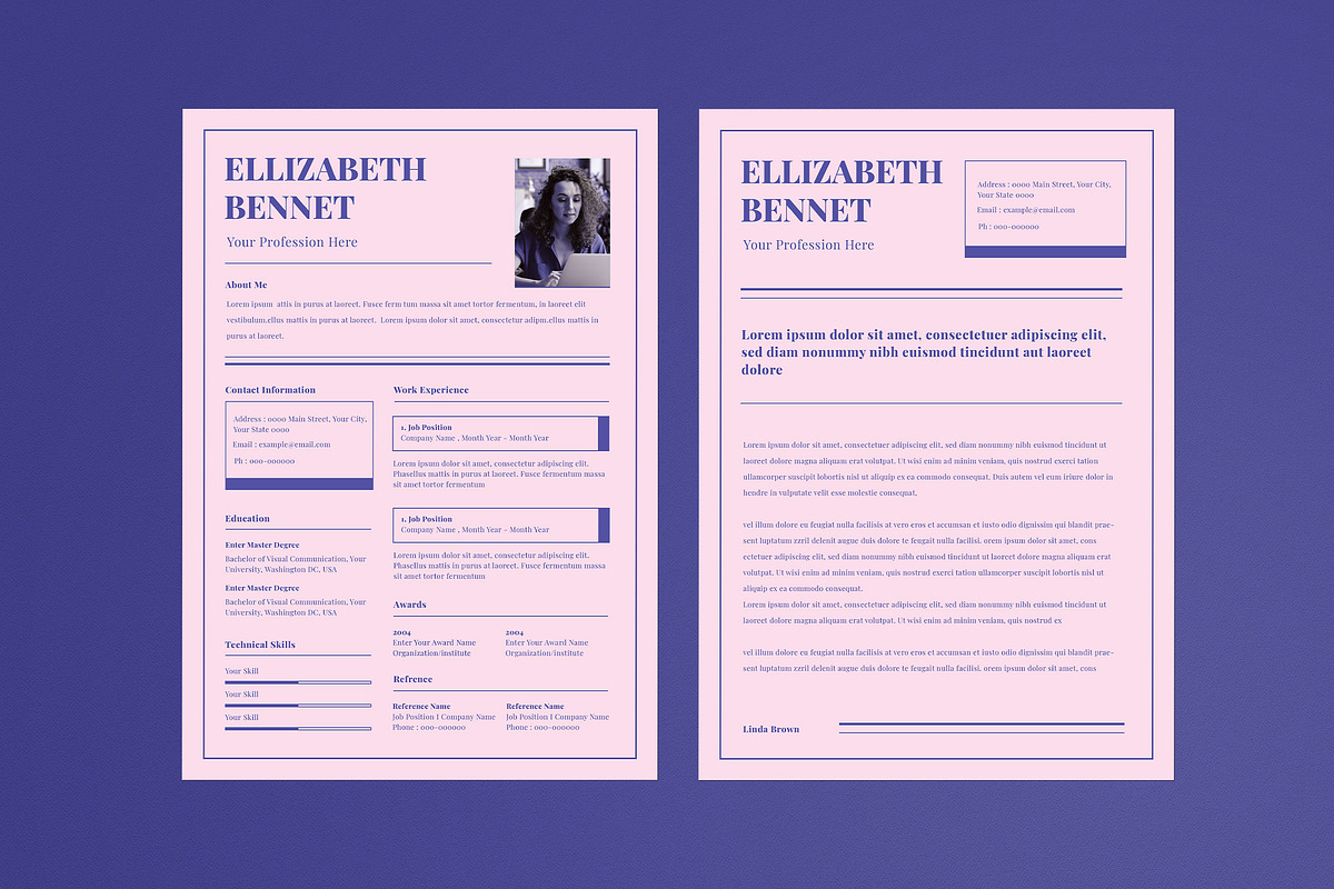 Modern Simple Resume, a Resume Template by graphicook