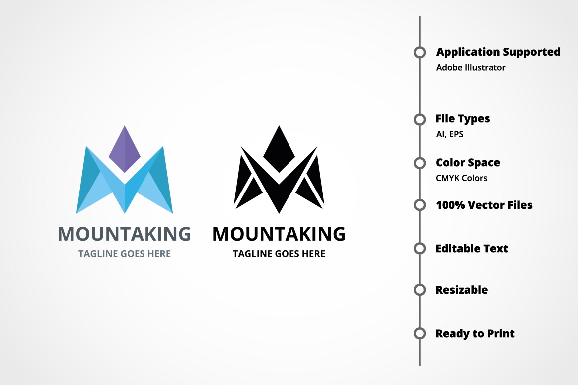 Letter M - Mountaking Logo, a Branding & Logo Template by Design_Planet