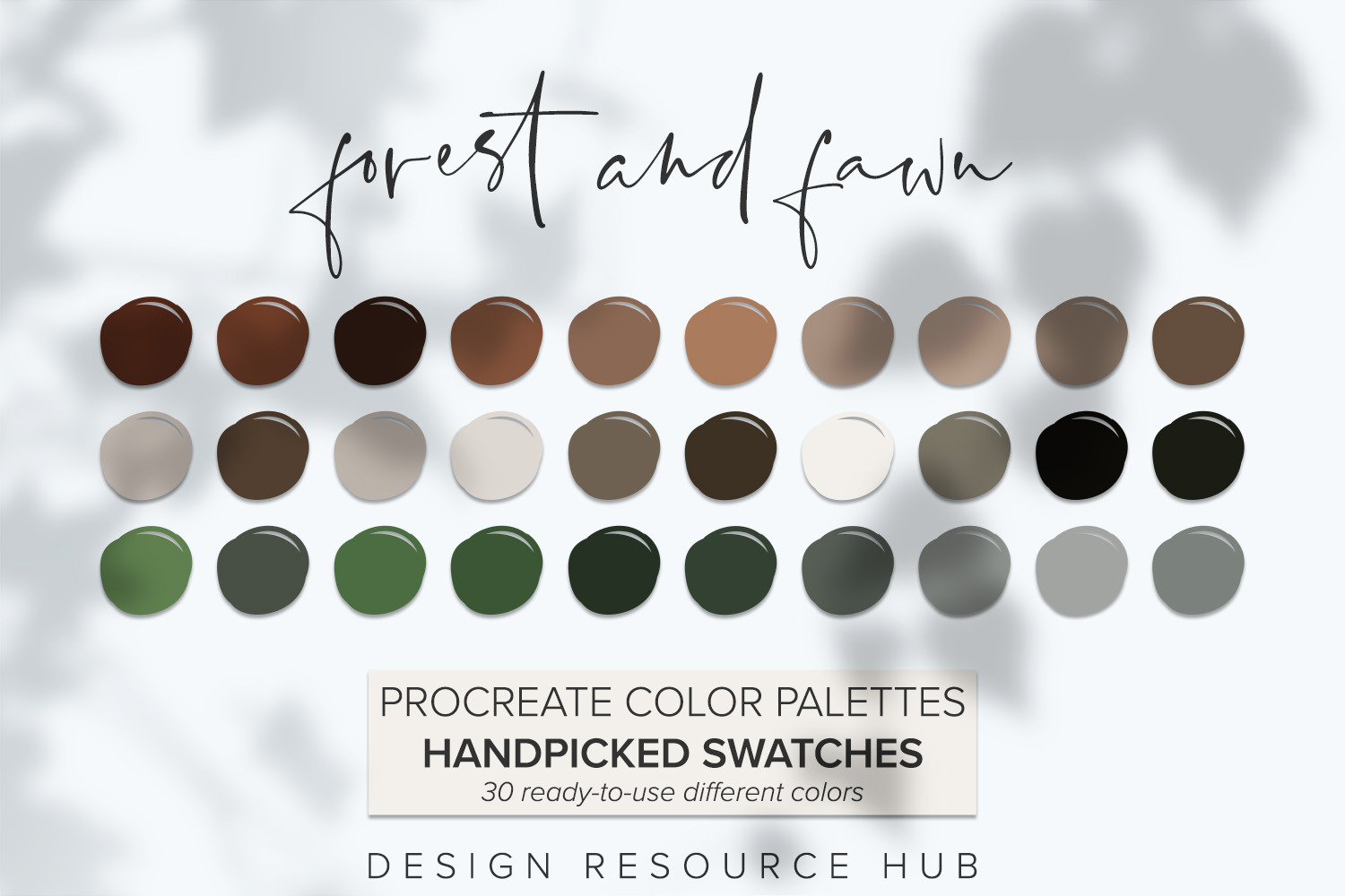 Forest and Fawn Procreate Palette, a Palette Add-On by Design Resource Hub | Creative Market