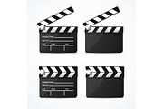 Realistic 3d Detailed Black Clapper, an Object Graphic by Vector and ...