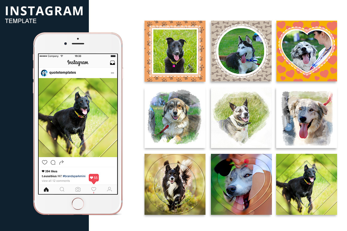 Instagram Dog Template, a Social Media Template by Brandspark Mini
