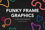 Funky Frame Vector Elements, an Object Graphic by WildGallant Graphics