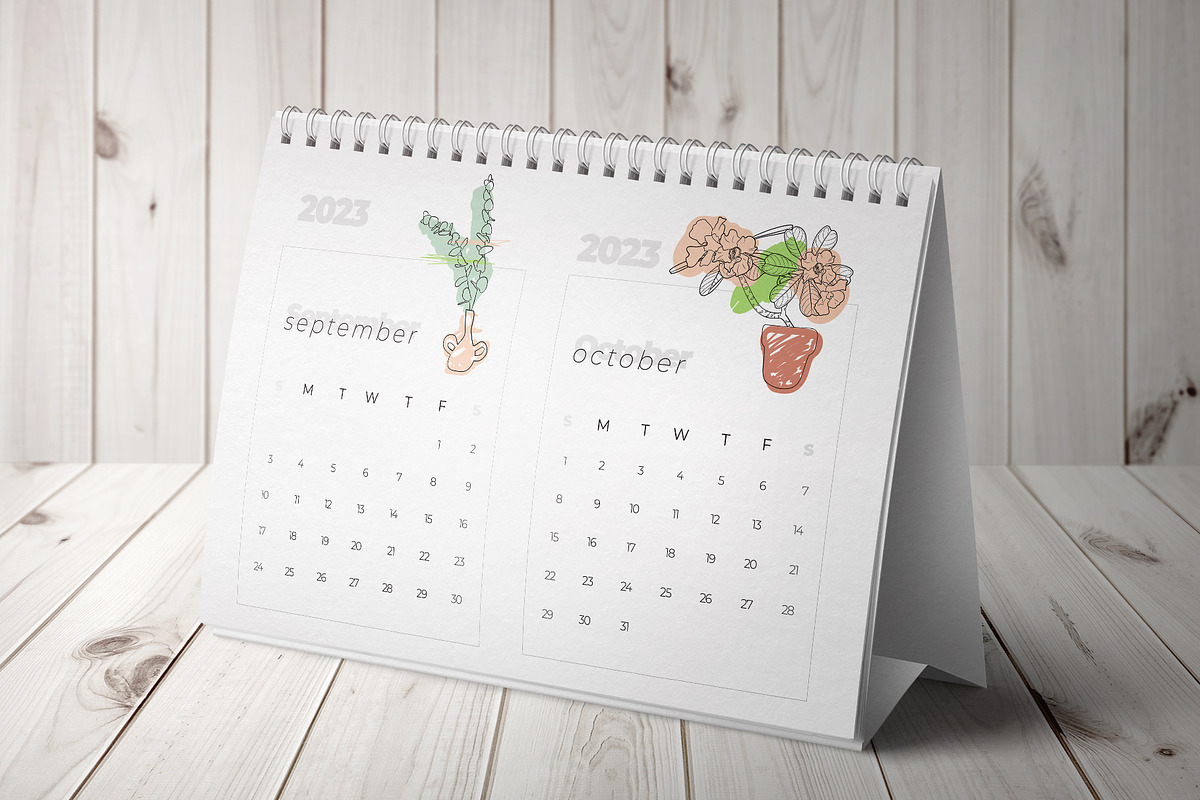Floral Boho Calendar Template 2023, a Stationery Template by Rose Design
