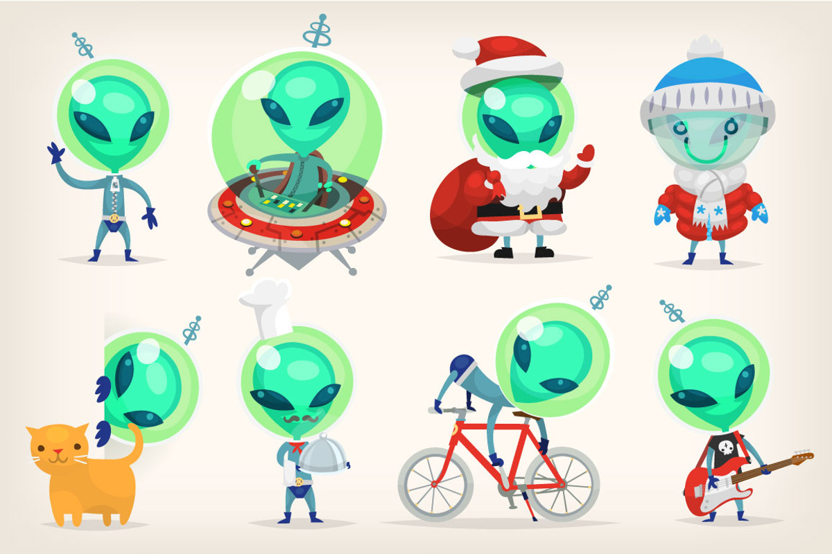 Aliens in disguise, a Person Illustration by snegok13 | Creative Market