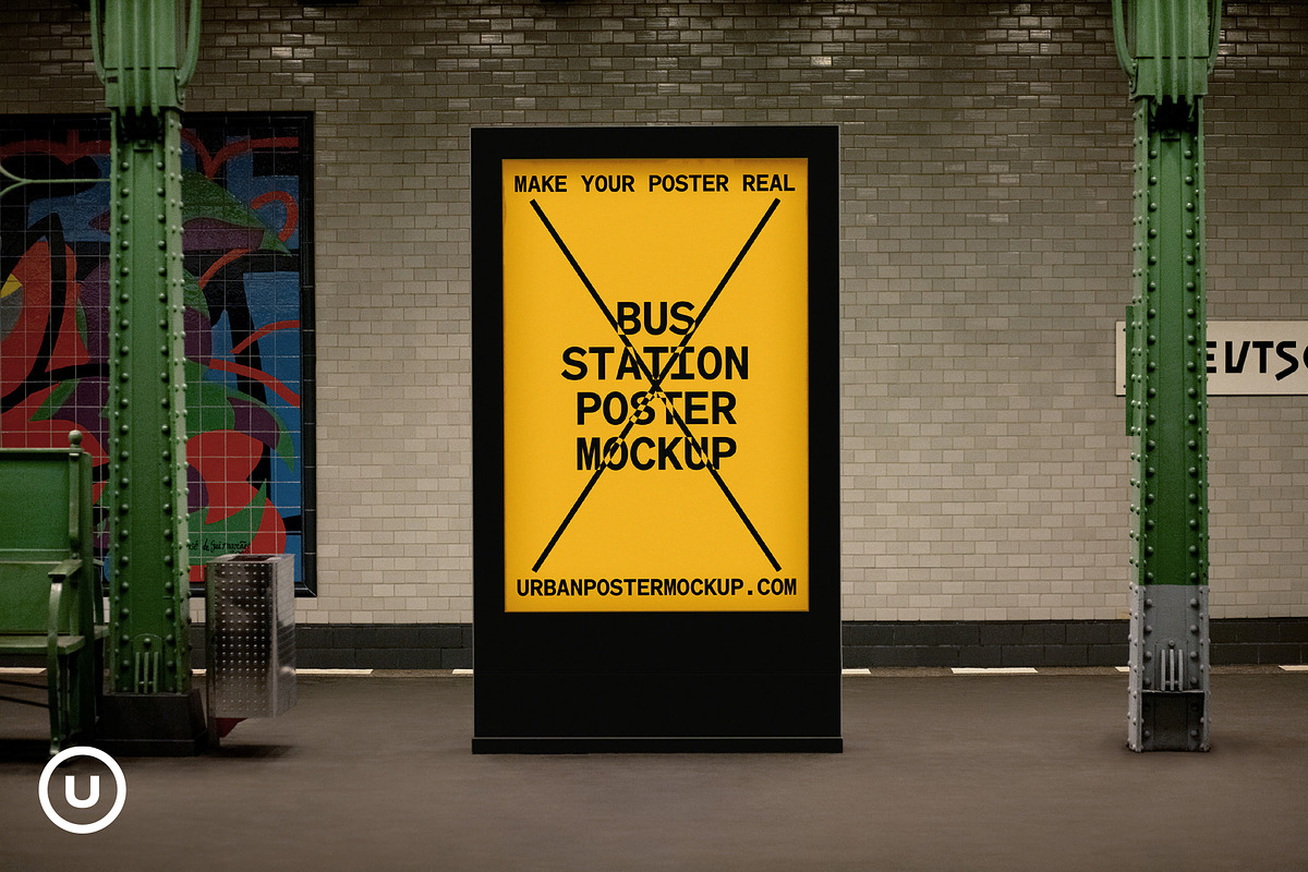 Metro Station Poster Mockup