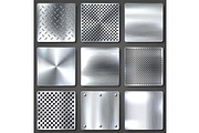 Realistic brushed metal textures set | Textures ~ Creative Market
