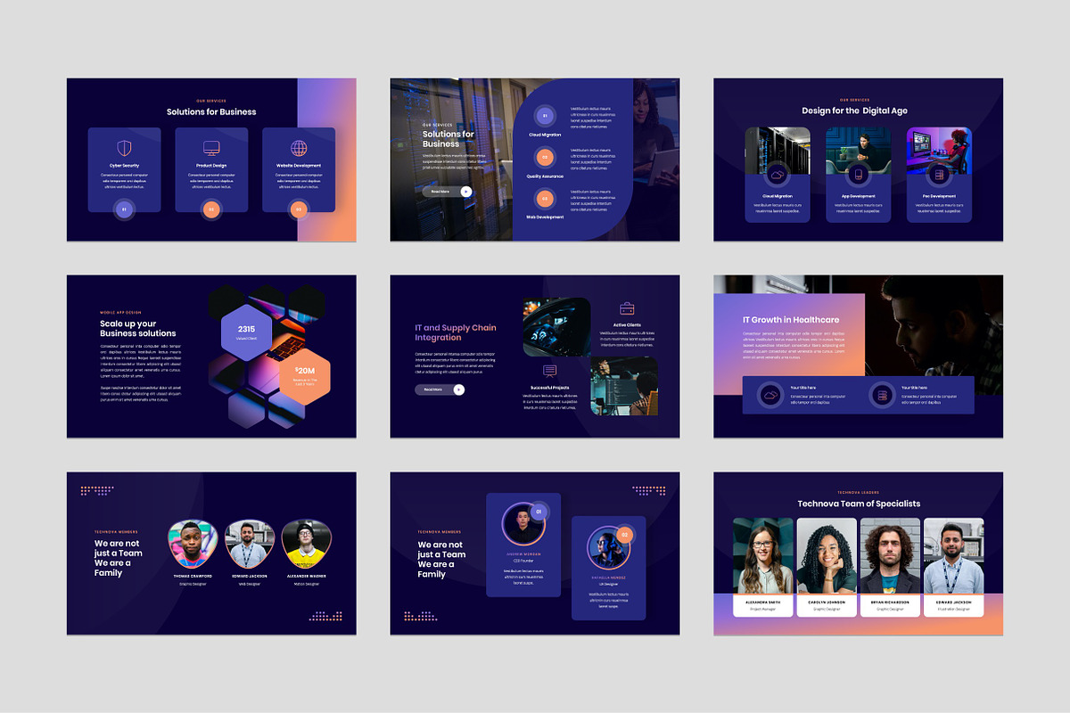 IT PowerPoint Presentation Template, a Presentation Template by Flat Icons