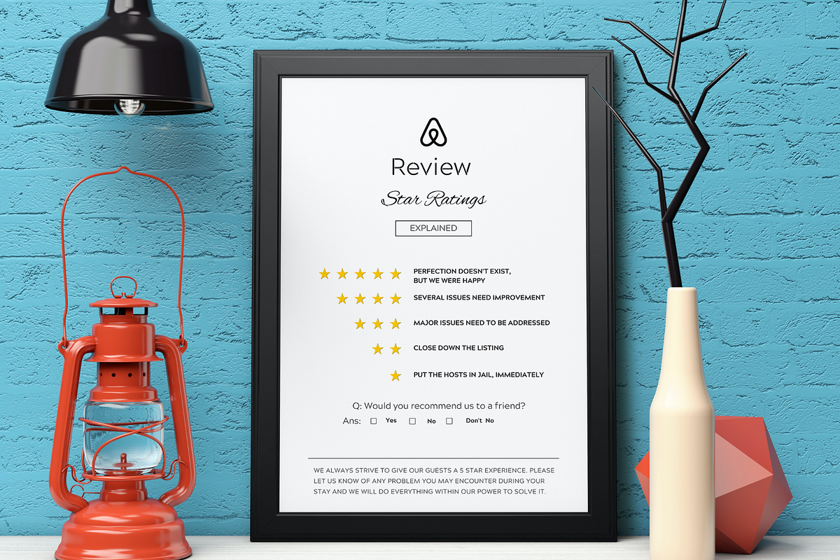Superhost Star Rating Template | Creative Market
