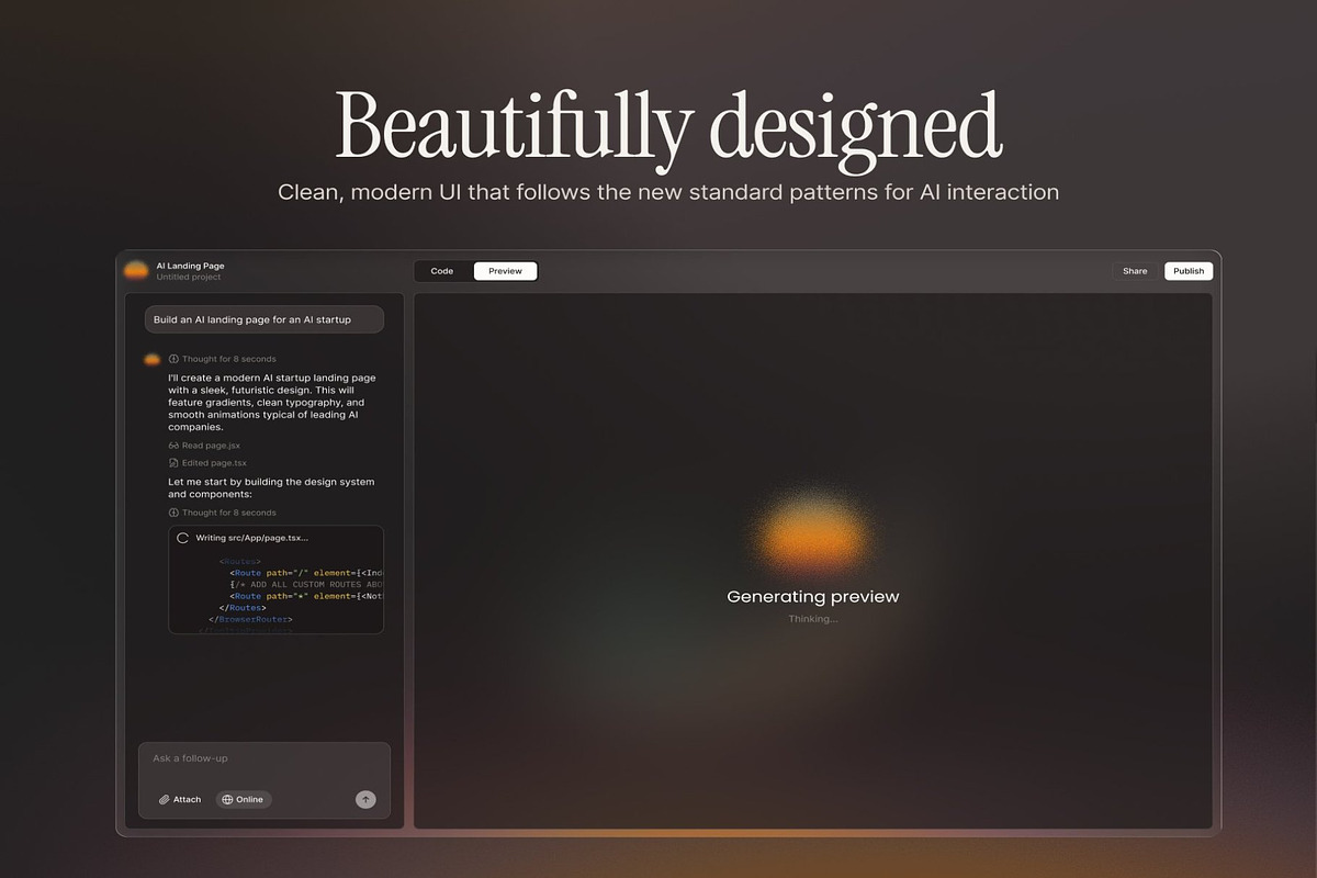 Vibecoding AI Chatbot UI Kit, an UI Kit Template by Creative Perspective