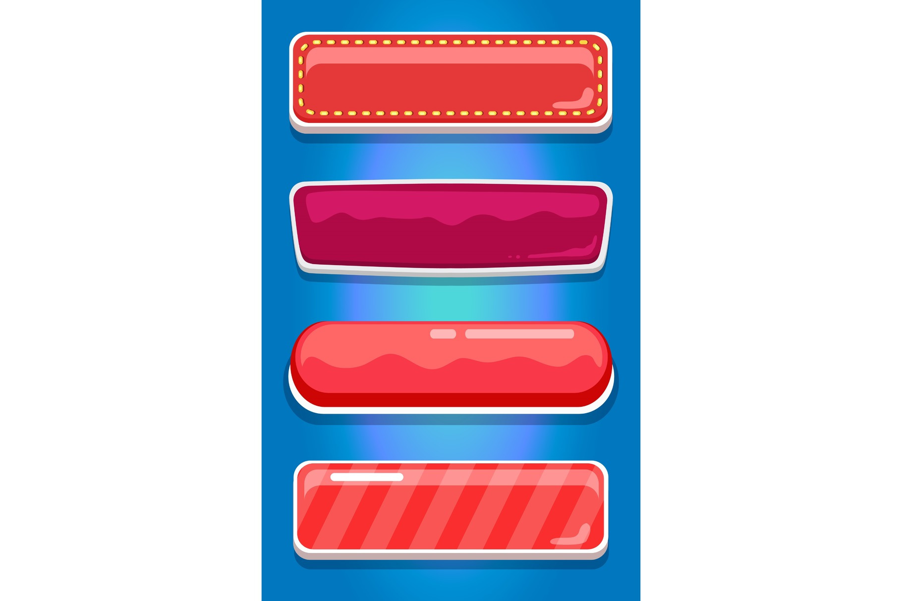 Creative UI Main Menu Interface Kit Vector Set, a Texture Graphic by ...