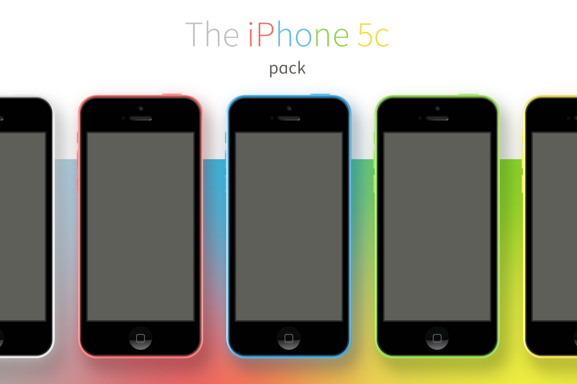 iPhone 5c Vector Pack, a Product Mockup by Device Kits