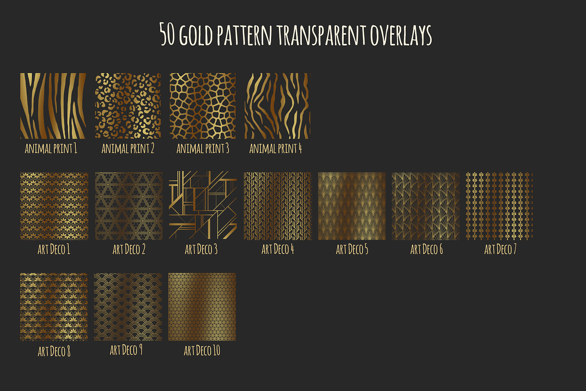 Gold Overlays, a Pattern Graphic by Paper Farms