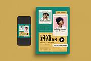 Live Stream Event Flyer Set, a Flyer Template by Guuver