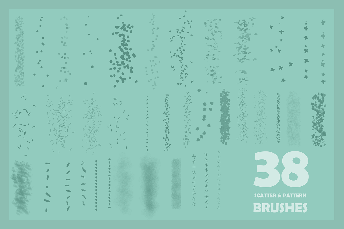 Scatter&Pattern Photoshop brushes, a Brush Add-On by Guerillacraft