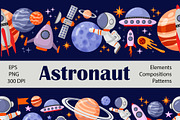 Astronaut Kids Clipart | Decorative Illustrations ~ Creative Market