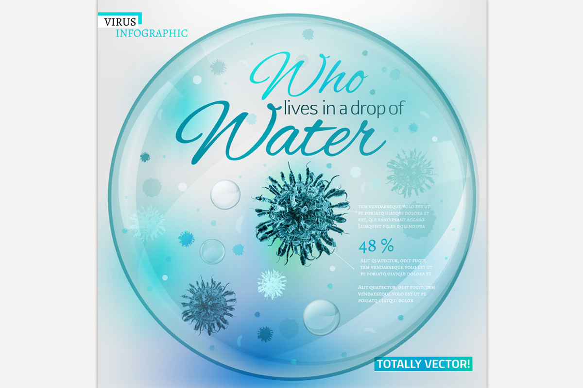 Water Virus infographic, a Healthcare Illustration by Anna's Shop ...