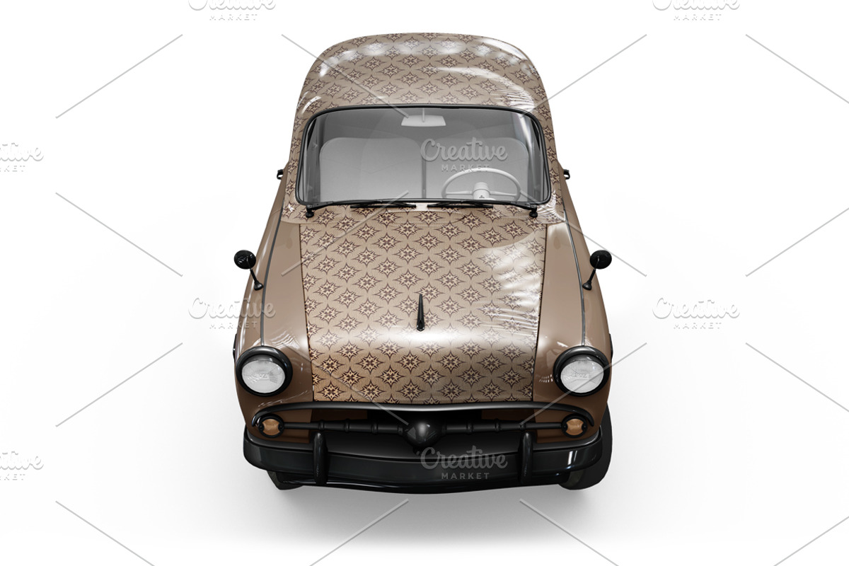 Vintage Car Mockup, a Mockup by PixelMockup