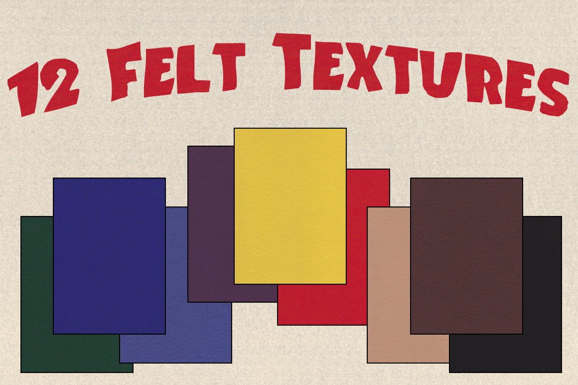 12 Felt Textures, a Texture Graphic by Blue Line Design
