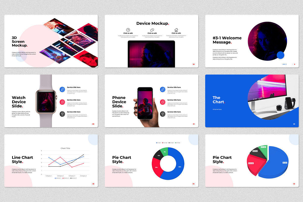 Rave Circle Powerpoint Template, a Presentation Template by TemplateZuu