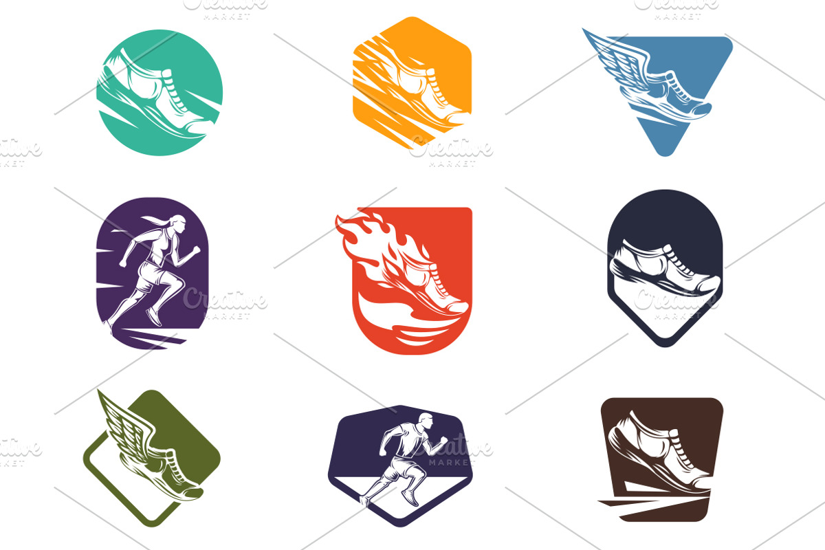 Running badges, a Healthcare Illustration by CGterminal