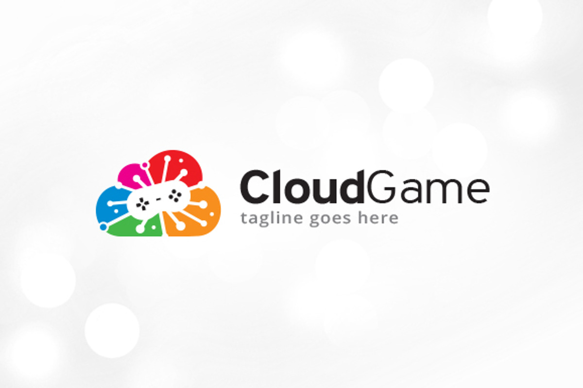 Cloud Game Logo Template, a Branding & Logo Template by gunaonedesign