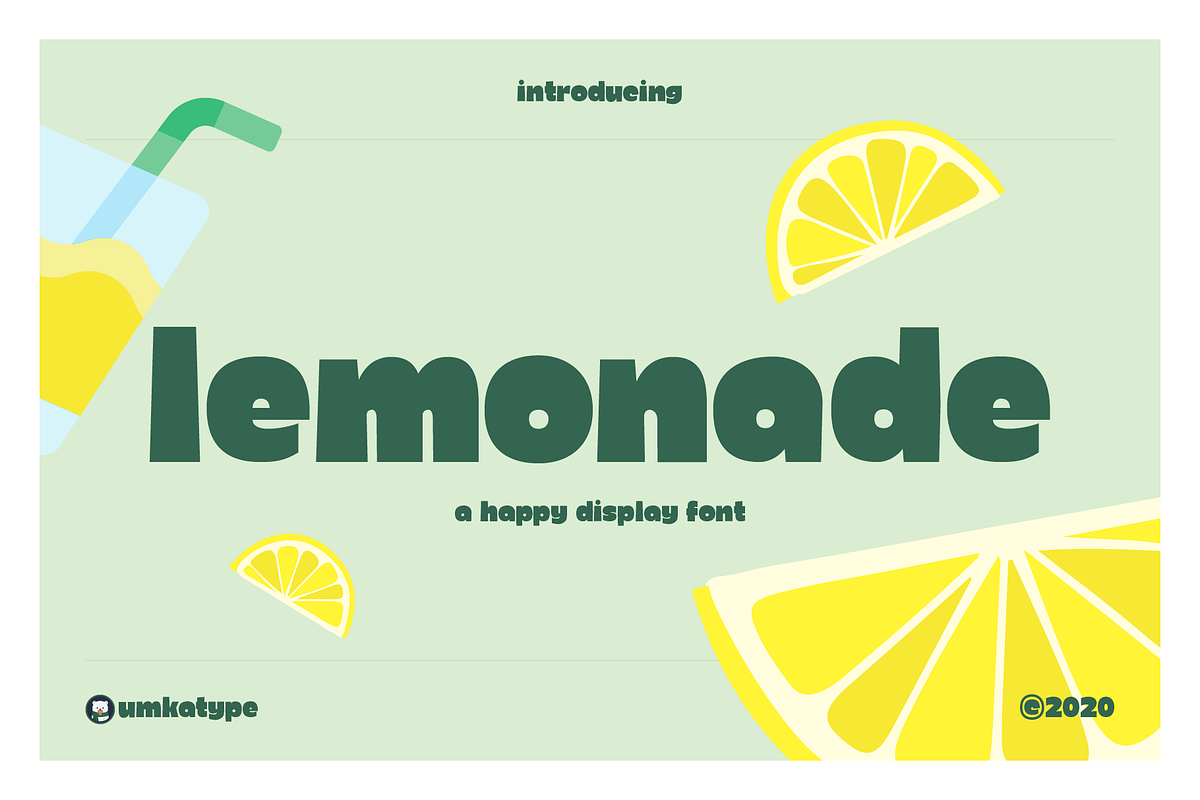 Lemonade Cute Display Font, a Sans Serif Font by alpercakici