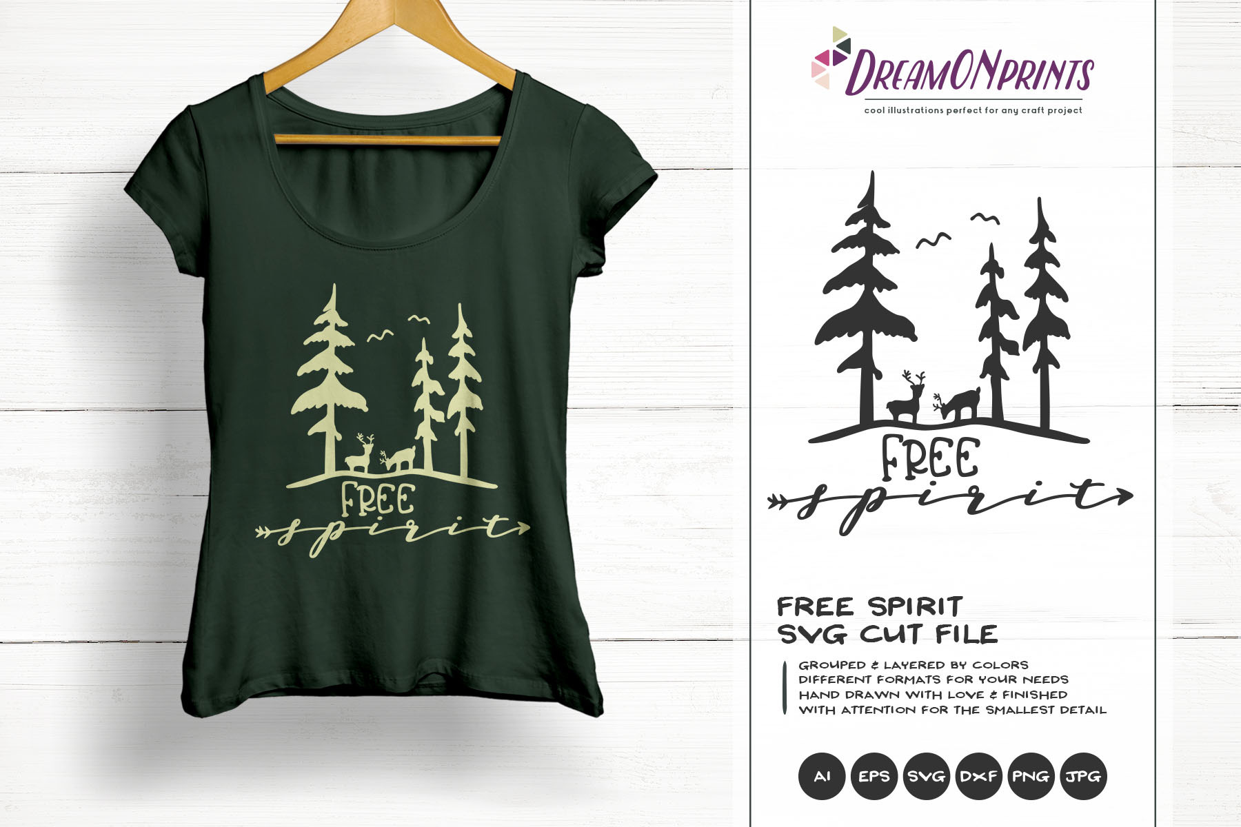 Free Spirit | Adventure SVG Vector, an Illustration by DreamONprints