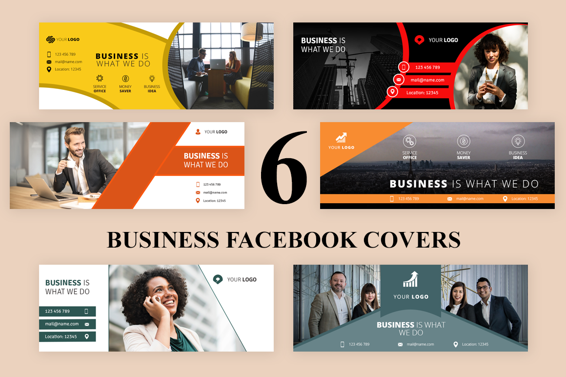 Business Facebook Covers, a Social Media Template by Creatricks