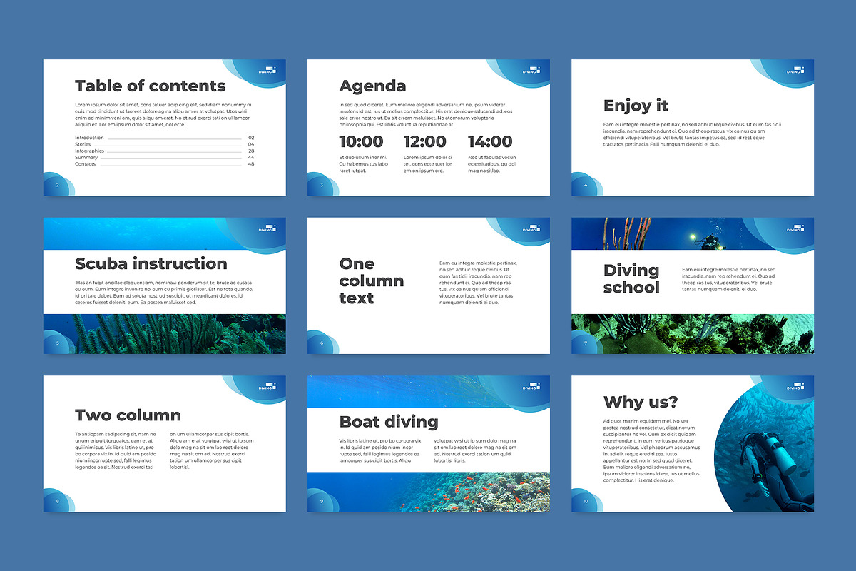 Presentation Diving School, a Presentation Template by TemplatesNow ...