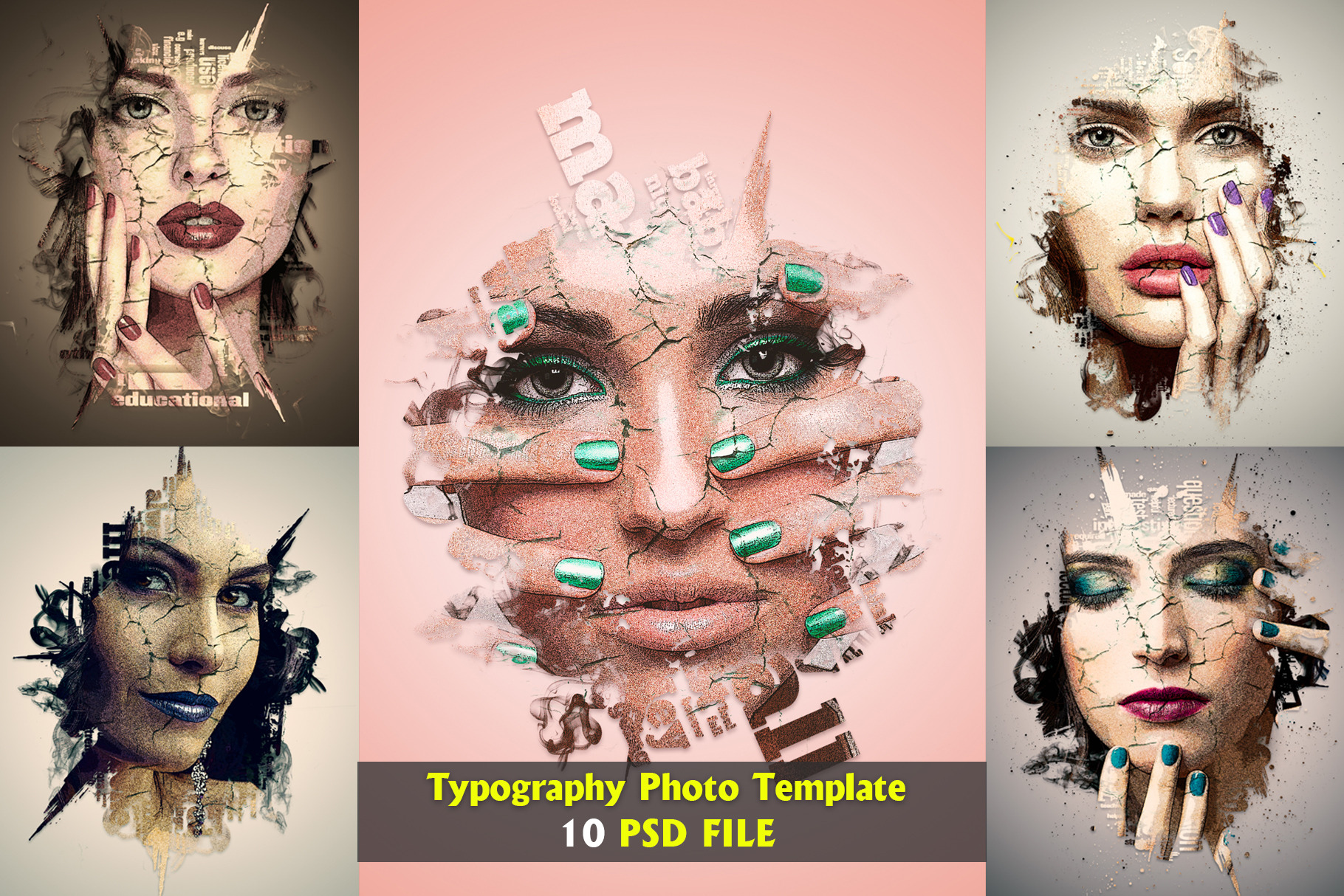 Typography Photo Template, a Brochure Template by Graphic_Art