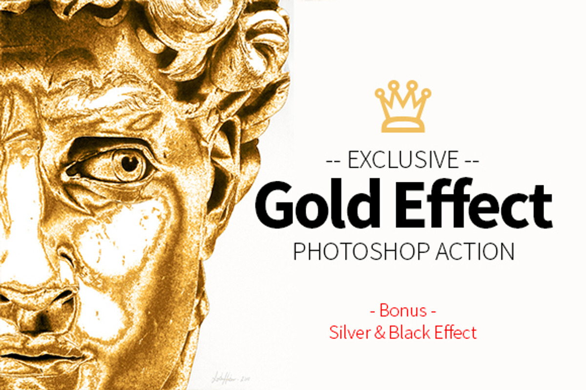 Gold Effect Photoshop Action, an Action Add-On by yantodesign