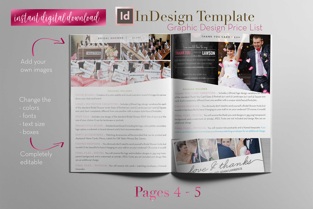 Price List A | InDesign Template, a Brochure Template by Planner Templates