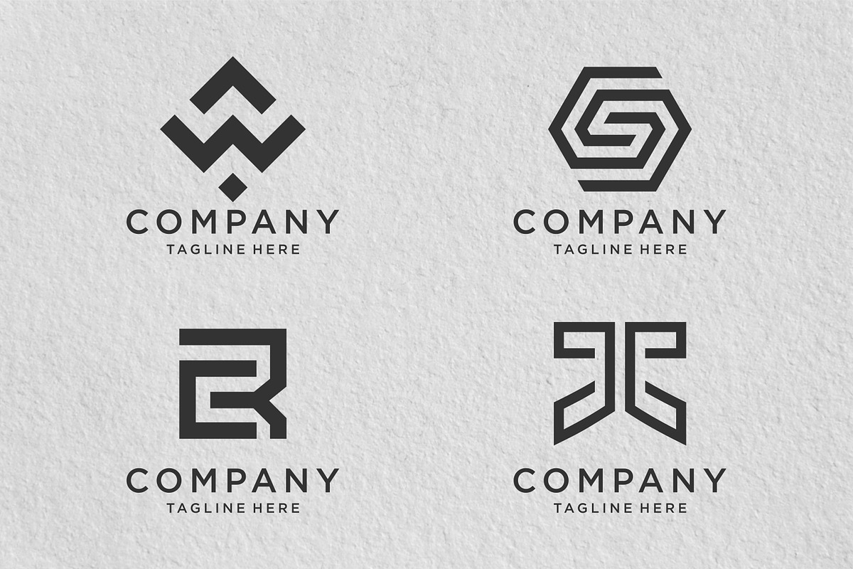 Set of monogram logo design. PART 3, a Branding & Logo Template by BARONSTD