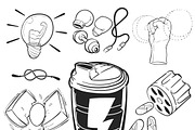 illustration set of power strength | Illustrations ~ Creative Market