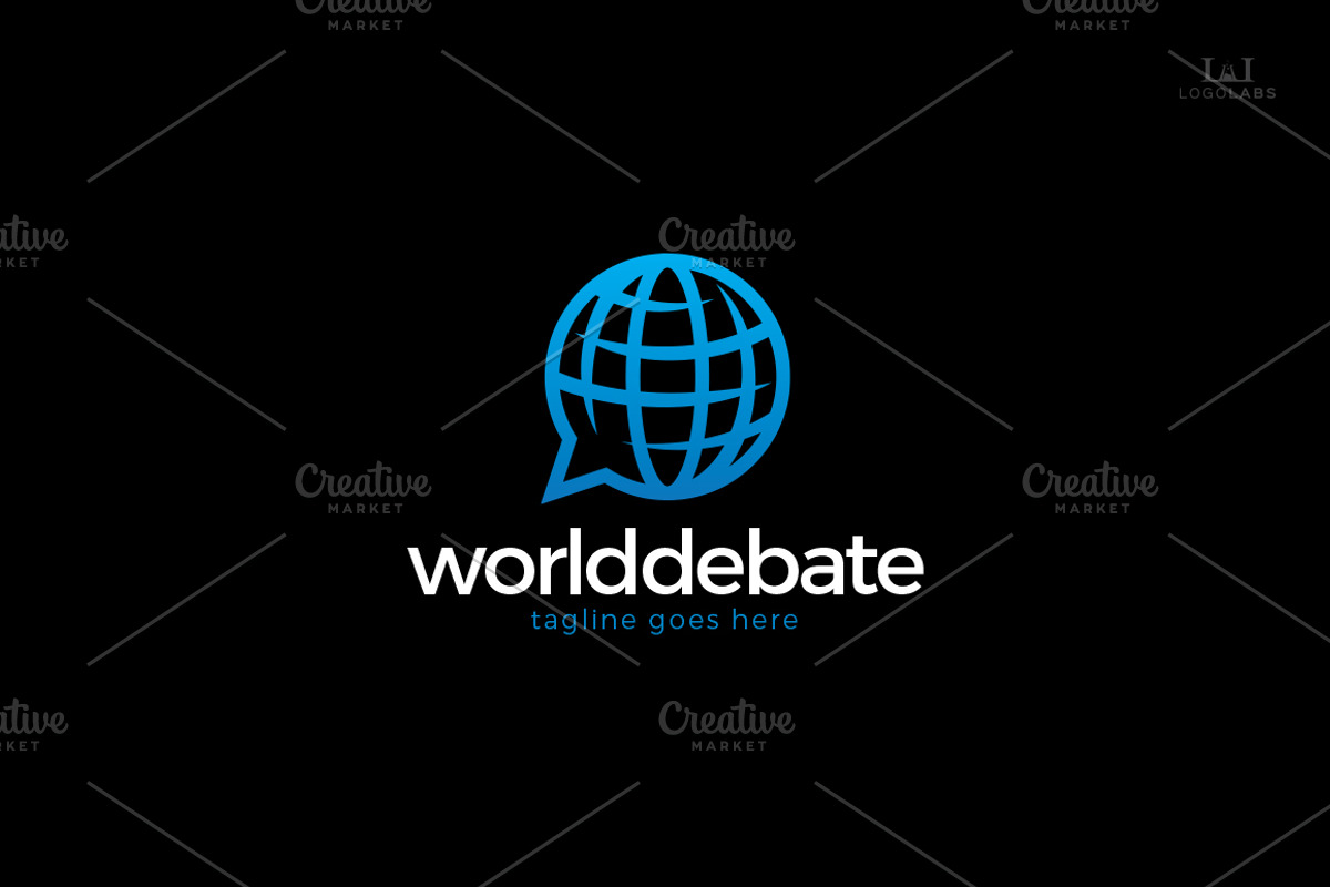 World Debate Logo, a Branding & Logo Template by LogoLabs