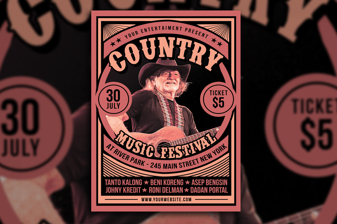 Country Music Festival, a Flyer Template by Muhamad Iqbal hidayat