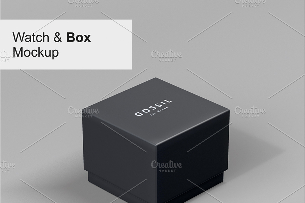 Watch Box Mock-up, a Packaging Mockup by desgiant