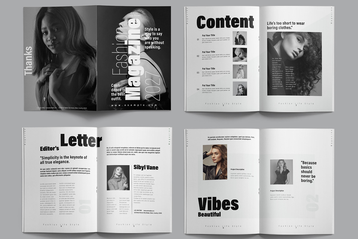 Modern Fashion Magazine Layout