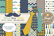 Father's Day Dad Digital Paper, a Pattern Graphic by JennyL Designs