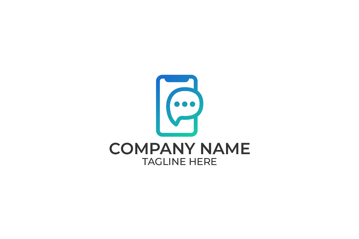 Mobile Chat Logo Design, a Branding & Logo Template by GranzCreative